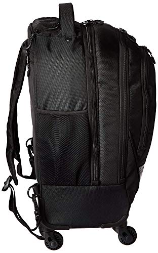 Kenneth Cole Reaction 17" Polyester Dual Compartment 4-Wheel Laptop Backpack, Black