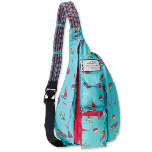 kavu original rope pack lightweight water resistant sling bag - aqua wingman