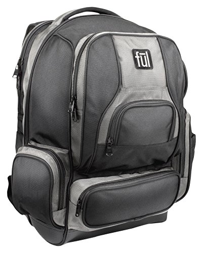 FUL Big Easy 17 Inch Sleeve Laptop Backpack, Padded Computer Bag for Commute or Travel, Black