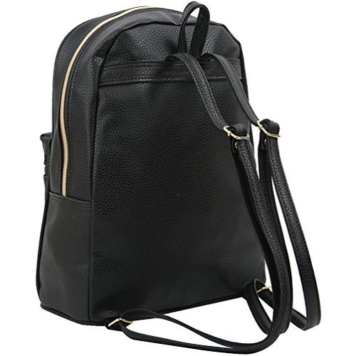 COPI Women's Simple Design Modern Cute Fashion small Casual Backpacks Black, Not big bag