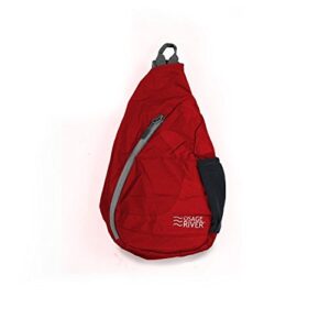 osage river taber sling bag - red/gray