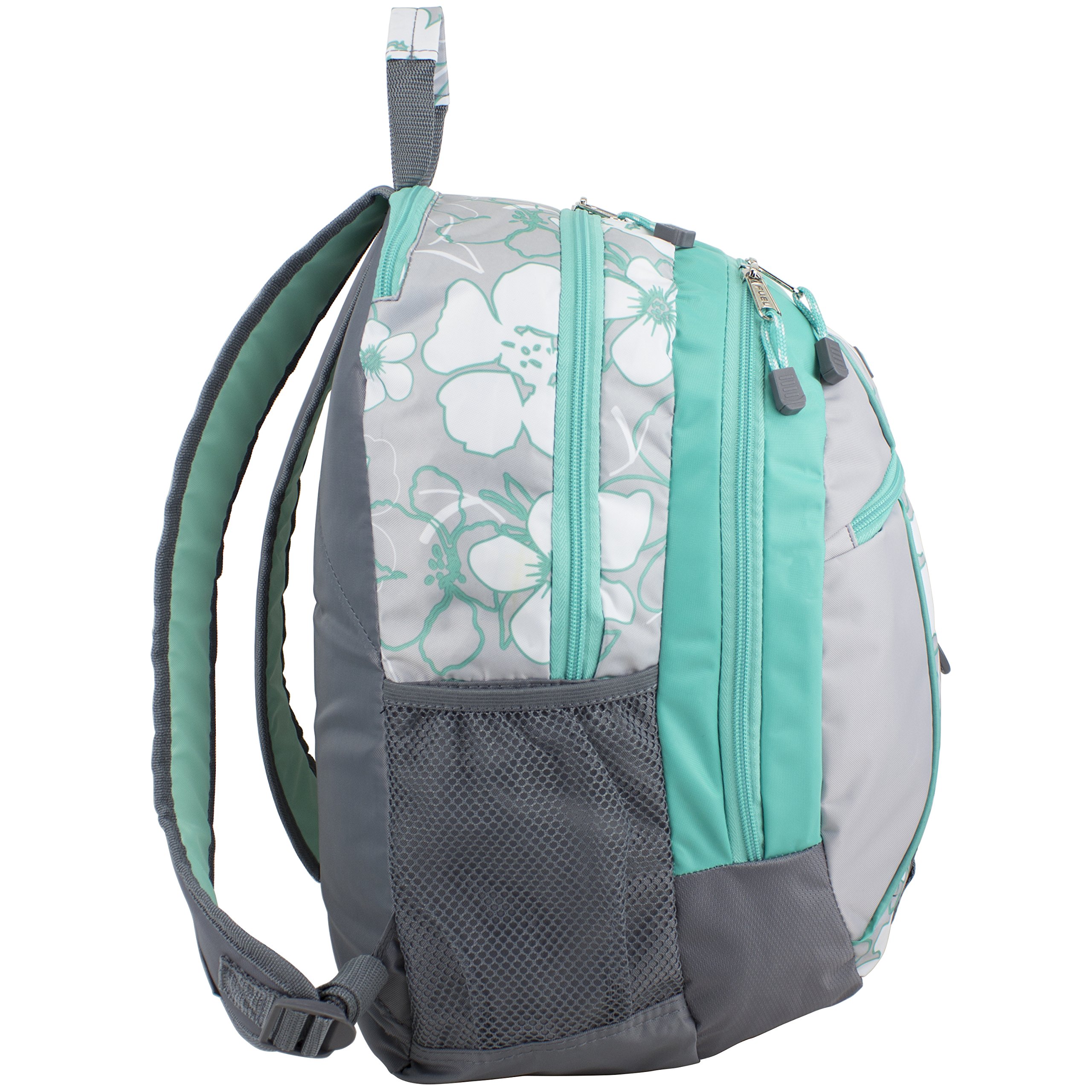 FUEL Sport Active Multi-Functional Ergonomic Backpack with Separate Tech Compartment (Soft Silver/Turquoise)