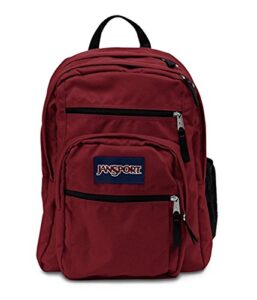 jansport big student back bag (viking red)