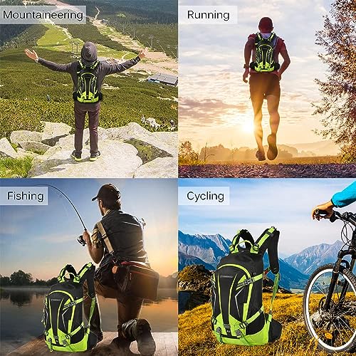 TOMSHOO Cycling Backpack, 20L Lightweight Daypack-Waterproof backpack, Hiking Travel Backpack with Rain Cover Helmet Cover