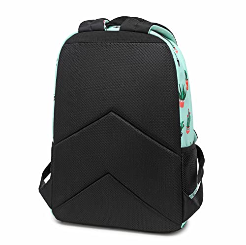 Teecho Waterproof Cute Backpack for Girl Casual Women Laptop Backpack Cactus