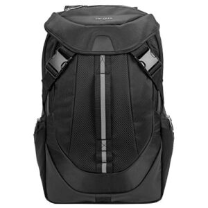 targus voyager ii travel and commuter business backpack with hideaway raincover, sternum & waist buckled straps, trolley strap, padded shock-absorbing protection for 17.3-inch laptop, black (tsb953gl)