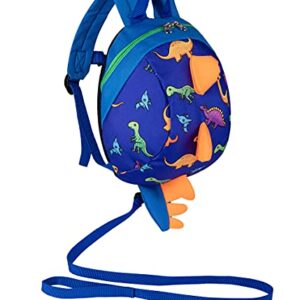 YUPING Toddler kids Dinosaur Backpack Book Bags with Safety Leash for Boys Girls (Style:1 Dark blue)