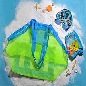 LD DRESS Extra Large Mesh Beach Bag Tote Backpack Toys Towels Sand Away (Color 1, free)