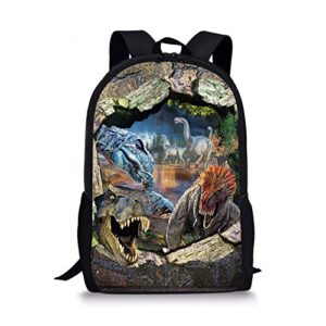 dellukee large cool school bag dinosaur cute kids durable personalized backpack bookbags