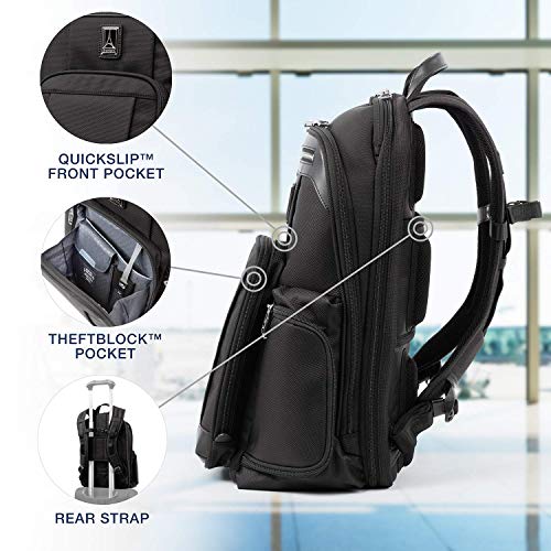 Travelpro Platinum Elite Business Laptop Backpack, Fits up to 17.5 Inch Laptop, Work, Travel, Men and Women, Shadow Black