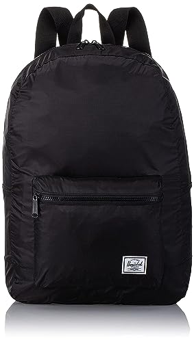 Herschel Packable Casual Daypack, Black/Black, 17.75" x 12.5", 24.5L