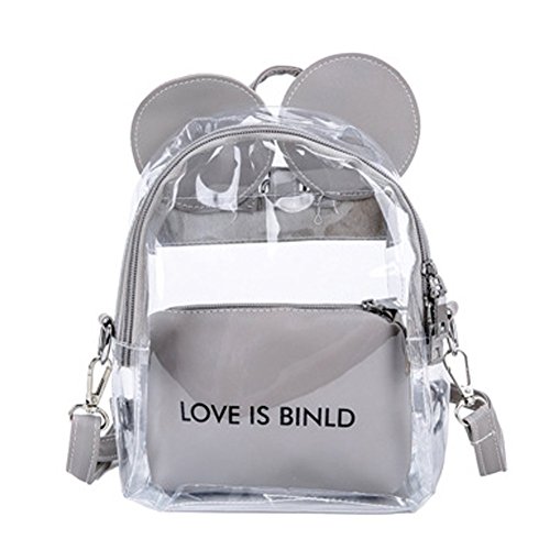 MOSSTYUS Clear Casual Daypack Transparent Crossbody Shoulder Daypack Cosmetic Bag