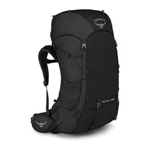 osprey rook 65l men's backpacking backpack, black, one size