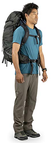 Osprey Rook 65L Men's Backpacking Backpack, Black, One Size