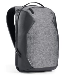 stm myth 18l laptop backpack - durable, stylish, and laptop backpack with pockets - fits 15-inch laptop and 16-inch macbook pro with laptop protection - granite black (stm-117-186p-01)