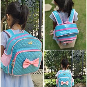 Suerico Cute Durable Waterproof Toddler Preschool Bag Kindergarten Kids Backpack for Girls (blue)