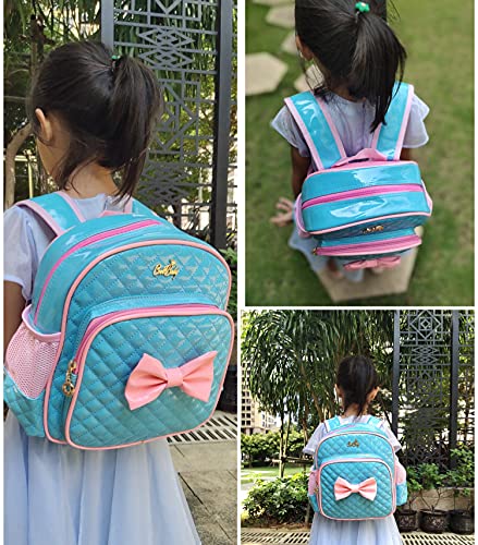 Suerico Cute Durable Waterproof Toddler Preschool Bag Kindergarten Kids Backpack for Girls (blue)