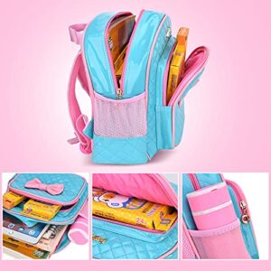 Suerico Cute Durable Waterproof Toddler Preschool Bag Kindergarten Kids Backpack for Girls (blue)