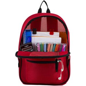 Eastsport Mesh Backpack, Poppy Red One Size