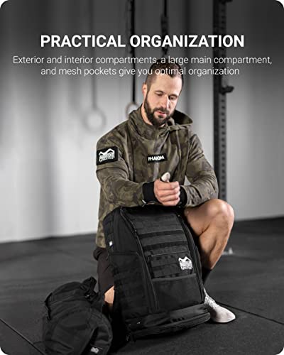 Phantom Athletics Gym Backpack - Sports MMA Boxing BJJ - Men Bag Tactical Black