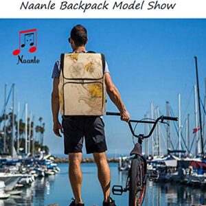 Naanle Stylish Eiffel Tower Paris Black White Casual Man Woman Student Backpack Travel Computer Bag