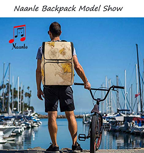 Naanle Stylish Eiffel Tower Paris Black White Casual Man Woman Student Backpack Travel Computer Bag