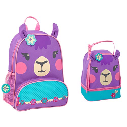 Stephen Joseph Girls Llama Backpack and Lunch Pal for Kids