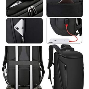 HuaChen Anti-Theft Travel Backpack,Water-Resistant 15.6 Inch Laptop Bag (MR01_Black)