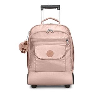 kipling sanaa large metallic rolling backpack rose gold metallic