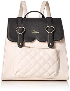 unique(ユニック) unic uk-9739 heart buckle backpack, black/ivory