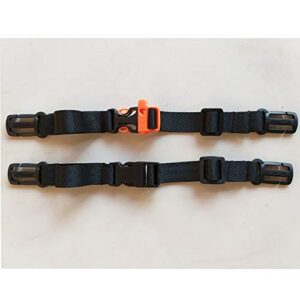 HDHYK 2 Pack Backpack Chest Strap- Nylon -Suitable for Webbing on The Backpack up to1in.(Black)