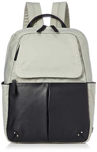 Y'saccs(イザック) Isaac Y91-11-04 New Nylon x Leather Combination Series, Front Pocket Rucksack, Women's, Gray