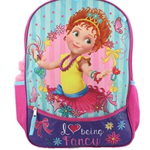 Fancy Nancy Girls 5 piece Backpack and Snack Bag School Set (One Size, Pink/Blue)