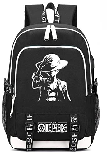 Siawasey Anime Cosplay Chopper Luffy Backpack Daypack Bookbag Laptop School Bag with USB Charging Port