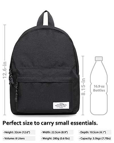 HotStyle SIMPLAY+ Classic Mini Backpack Small Travel Bag, Plain, Black