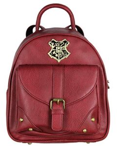 harry potter hogwarts crest faux leather mini backpack