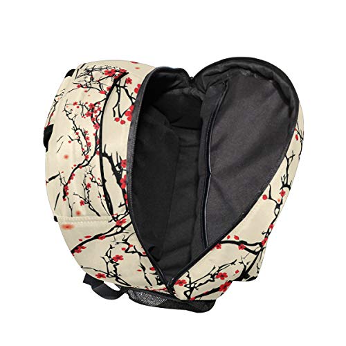 Japanese Cherry Blossom Sakura Tree Backpacks Travel Laptop Daypack School Bags for Teens Men Women