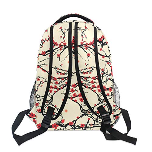 Japanese Cherry Blossom Sakura Tree Backpacks Travel Laptop Daypack School Bags for Teens Men Women