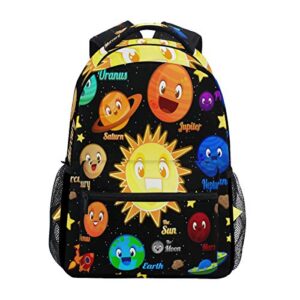 alaza cute planet solar system backpack daypack college school travel shoulder bag