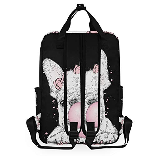 School Backpack Cute French Bulldog Large Capacity Bag for Travel Outdoor Sports Boys Girls Teenage