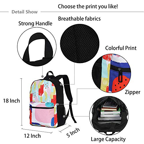 FeHuew 3D Animal Kids Wolf Backpacks Girls School Bookbag Shoulder Bag Casual Daypack 17 Inch Plus Laptop Bag for Unisex Women Teens 1th 3th 5th Grade