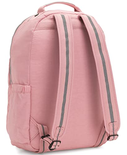 Kipling Women's Seoul 15" Laptop Backpack, Durable, Roomy with Padded Shoulder Straps, Bridal Rose, One Size