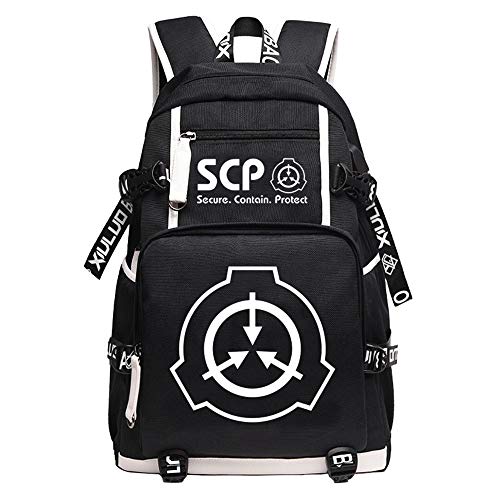 TPS SCP Foundation Women Daypack Cartoon Knapsack Oxford Travel Bagpack USB Laptop Backpack wtih USB Port (11)