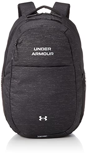 Under Armour Women's Hustle Signature Backpack , Jet Gray (010)/Metallic Silver , One Size Fits All