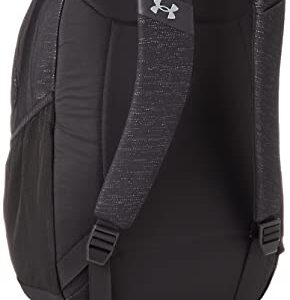 Under Armour Women's Hustle Signature Backpack , Jet Gray (010)/Metallic Silver , One Size Fits All