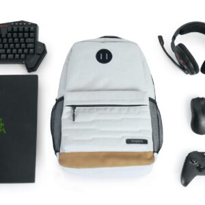 Slappa Alpha Series Gaming Laptop Backpack - Fits up to 15" Laptops; Silver (SL-ALPHA-LAPTOP-BP-WHT)