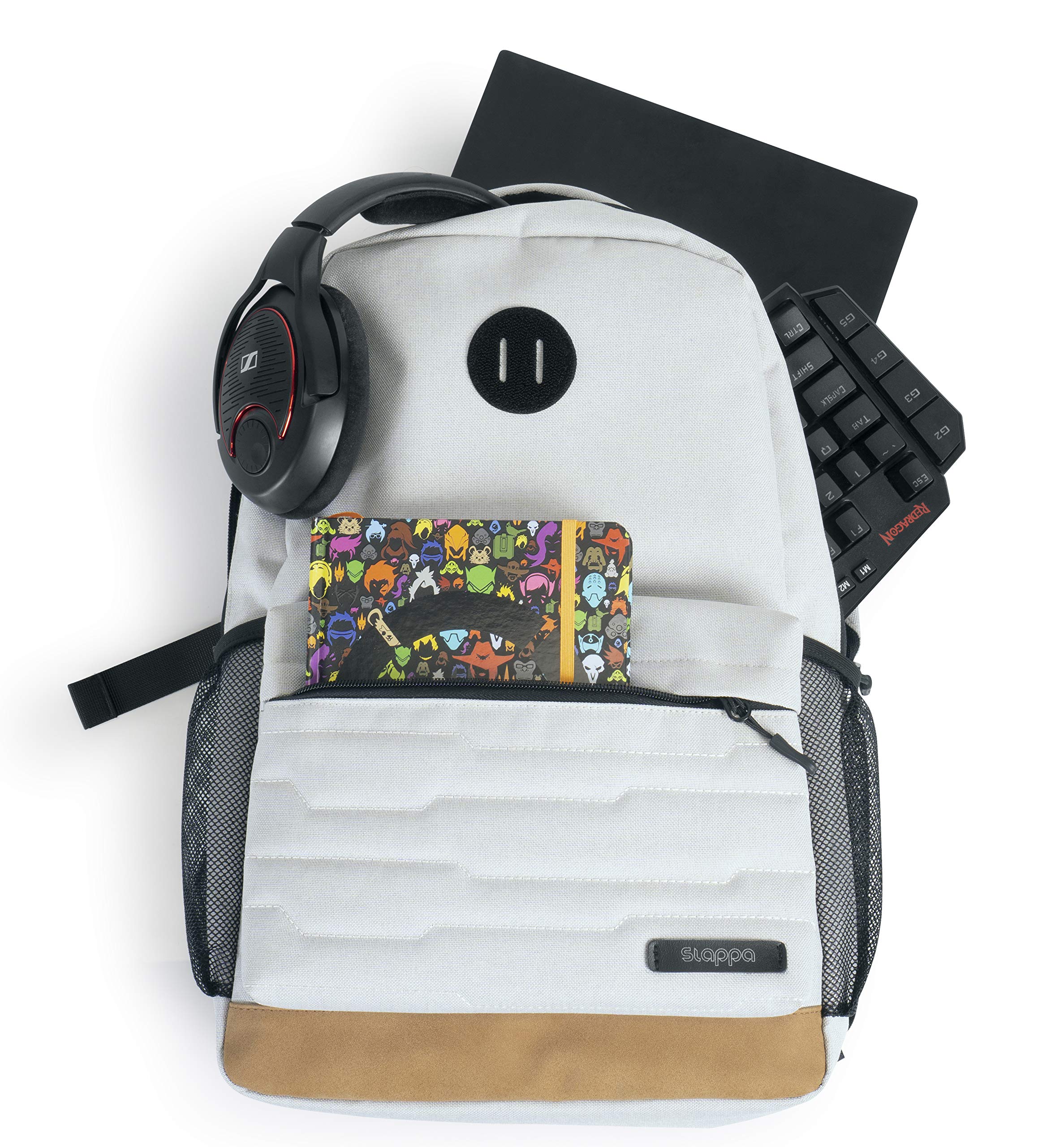 Slappa Alpha Series Gaming Laptop Backpack - Fits up to 15" Laptops; Silver (SL-ALPHA-LAPTOP-BP-WHT)