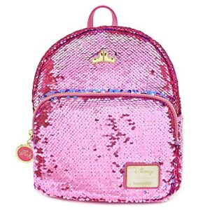 loungefly disney sleeping beauty sequined mini backpack