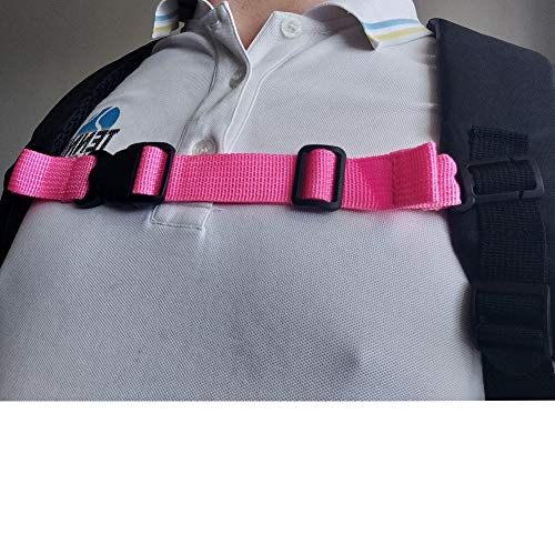 Amlrt Backpack Chest Strap- Nylon -Suitable for Webbing on The Backpack up to1in (Orange)