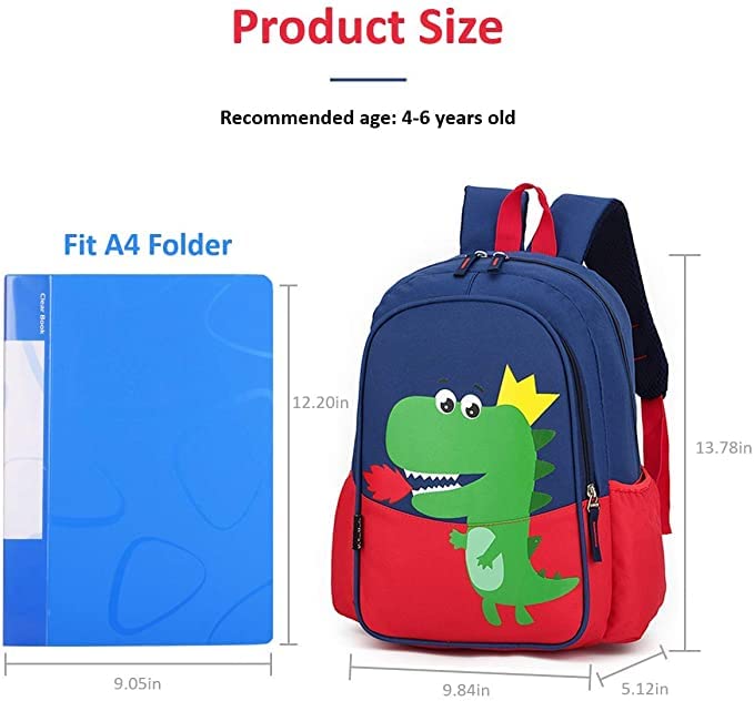 POWOFUN Kids Preschool Kindergarten Backpack Lightweight Cool Cute Cartoon Travel Backpack With Lunch Bag For Boys Girls